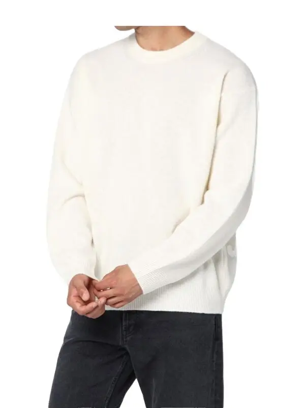 ROBERTO COLLINA Crew Neck Knitted Sweater - White