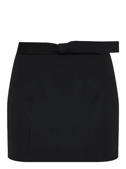 Cult Gaia Essie Mini Skirt With Bow Detail - Black