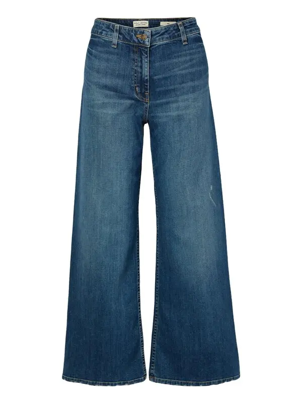 NILI LOTAN Megan Flared Jeans - Mid Denim