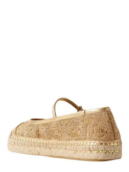JIMMY CHOO Embellished Espadrille Platform Soles - Nude