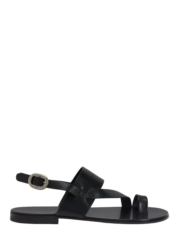 GIUSEPPE ZANOTTI Hezra Buckled Thong Sandals - Black