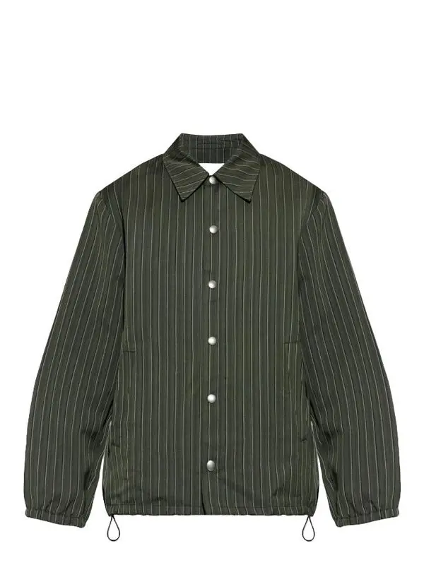 Dries Van Noten Striped Buttoned Jacket - Black