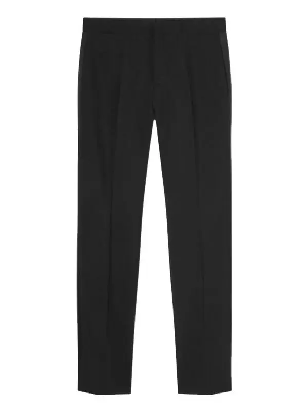 Versace Logo-appliqué Tapered-leg Chino Trousers - Black