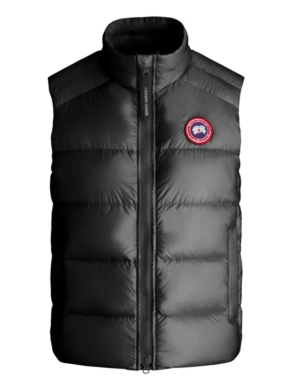 Canada Goose Logo Patch Zip-up Padded Gilet - Black
