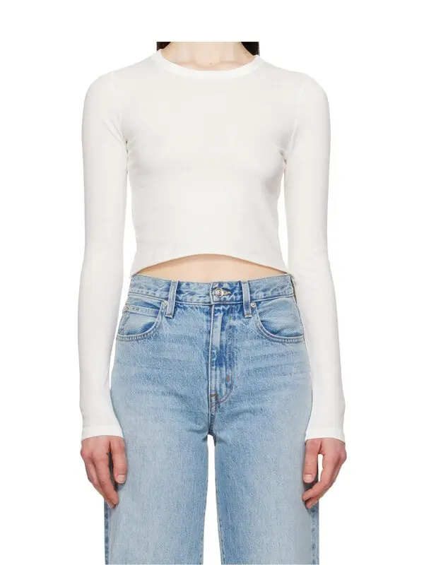 SLVRLAKE Round Neck Long-sleeved T-shirt - White