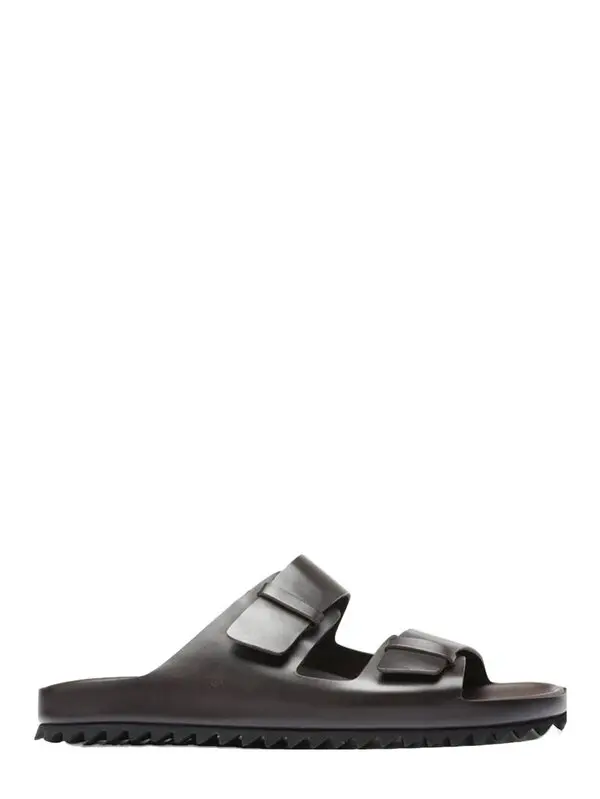 Officine Creative Round-headed Sandals With Double Loop Belt - Brown