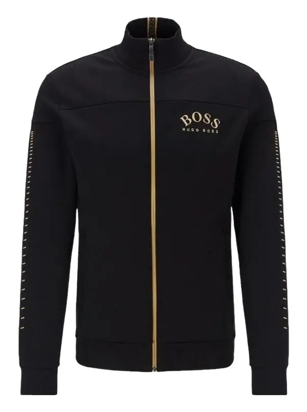 Hugo Boss Logo Zip-up Jacket - Black
