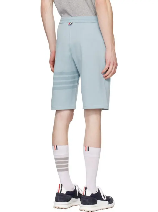 Thom Browne 4-bar Drawstring Track Shorts - Light Blue