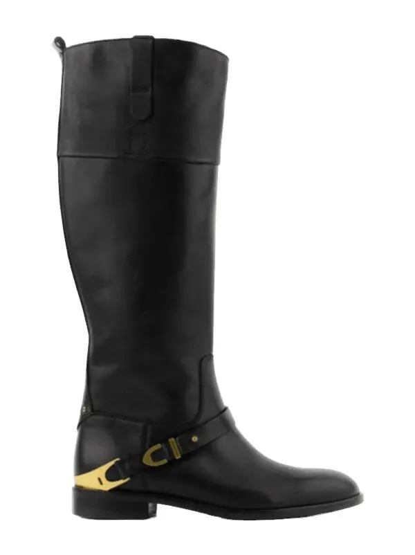 GOLDEN GOOSE Charlie Buckled Knee-high Boots - Black