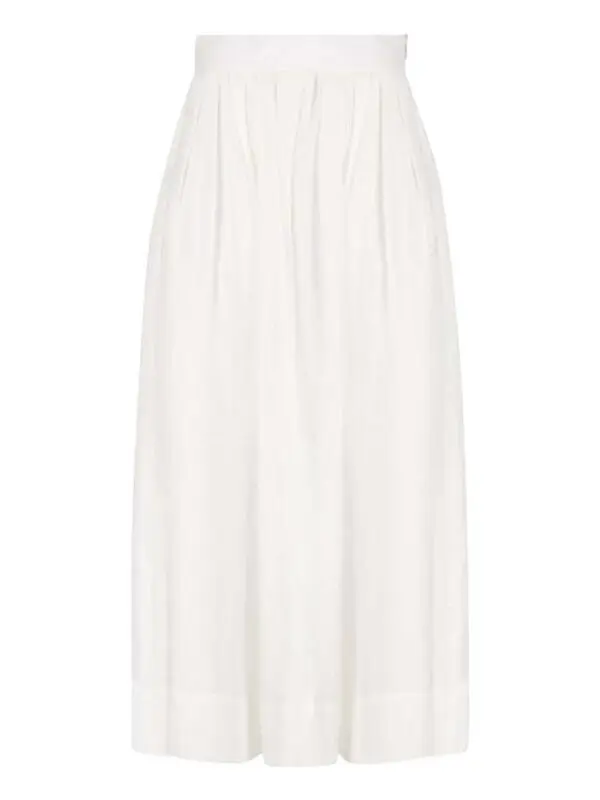 Chloé Linen Maxi Skirt - White