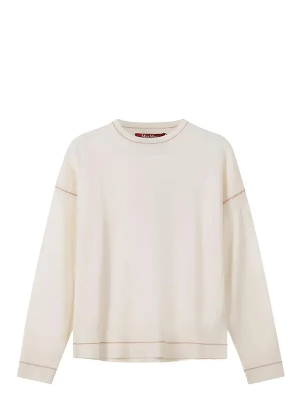 Max Mara Furio Round Neck Sweater - White