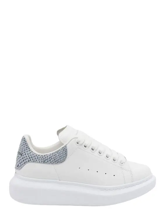 Alexander McQueen Oversized Lizard-effect Sneakers - White