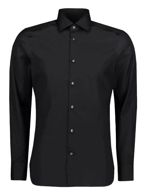 Zegna Lapel Long-sleeved Shirt - No