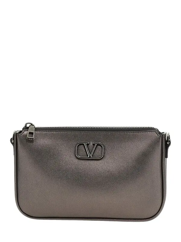 Valentino Garavani Logo Shoulder Bag - Grey