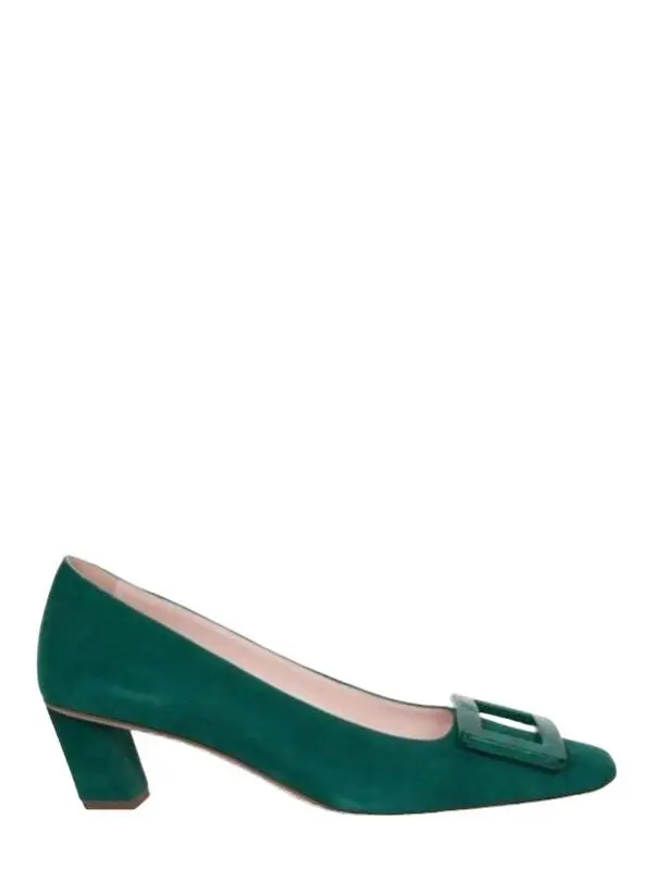 ROGER VIVIER Square Buckle High Heels - Green