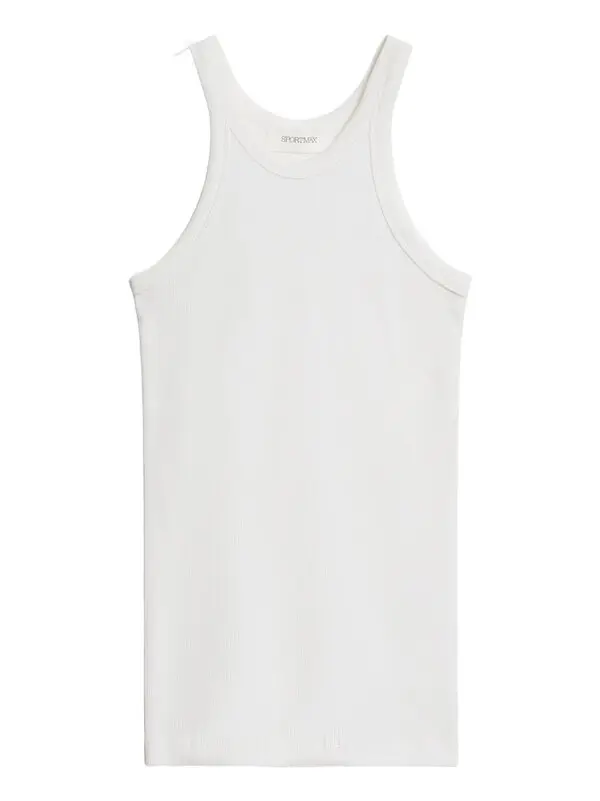 Sportmax Ribbed Sleeveless Top - White