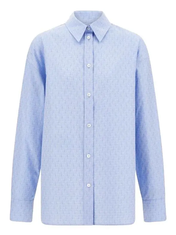 FERRAGAMO Monogram Shirt - Oxford Blue
