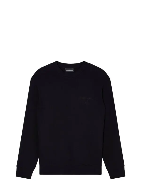 Emporio Armani Embroidered Logo Sweatshirt - Black