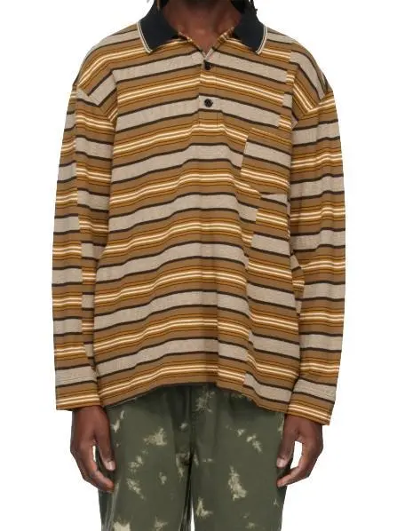 Isabel Marant Étoile Plastron Striped Polo Shirt - Brown