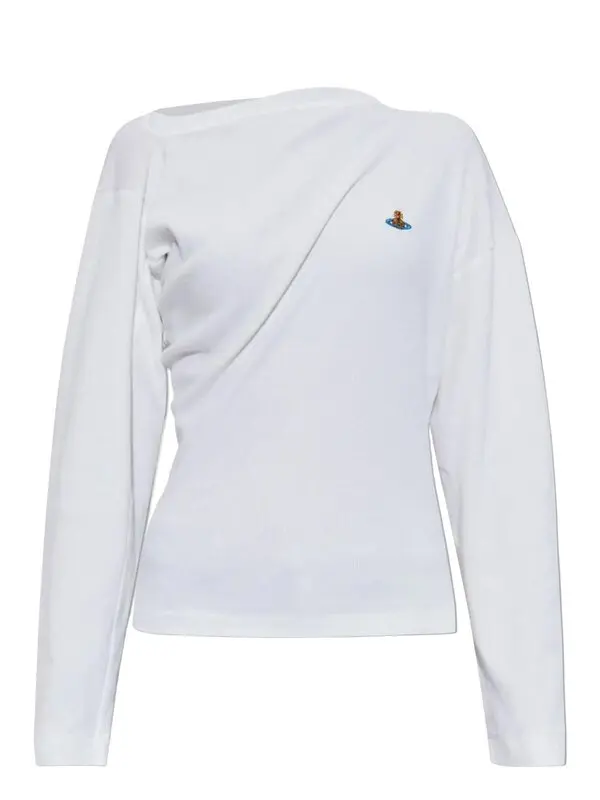 VIVIENNE WESTWOOD Orb-embellished Long Sleeve T-shirt - White