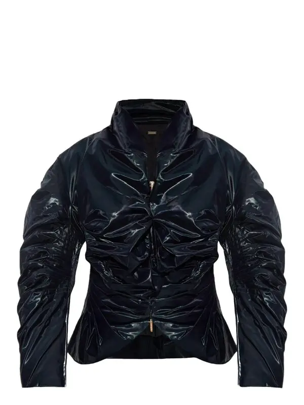 Cult Gaia Long Sleeve Zip-up Jacket - Navy Blue