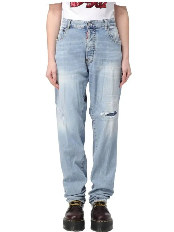 Dsquared2 Tapered-leg Distressed Jeans - Blue