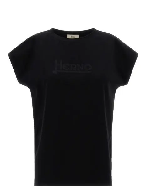 Herno Embellished Crewneck T-shirt - Black