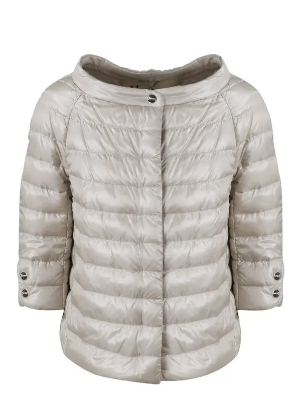 Herno Cropped Sleeve Down Jacket - White