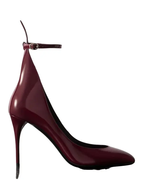 Alaïa Round Toe Stiletto High Heels With Ankle Strap - Brown