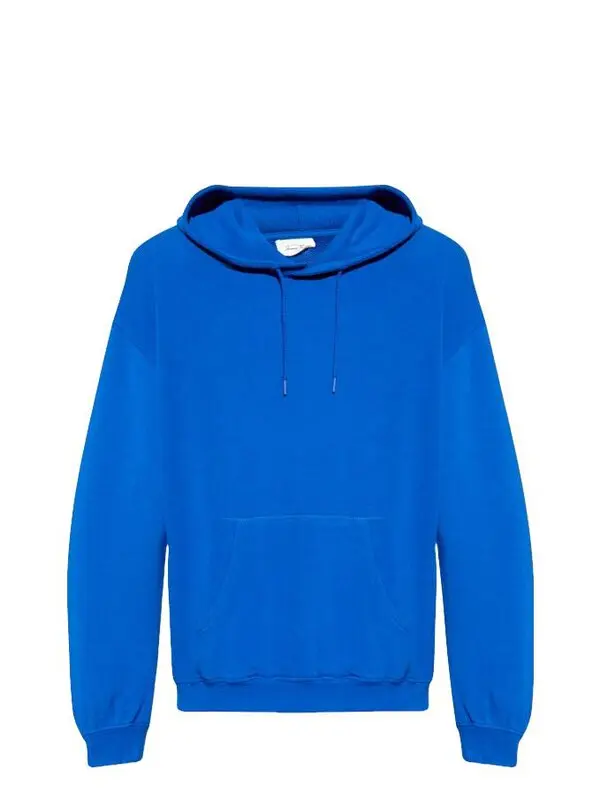 American Vintage Hooded Sweatshirt With Kangaroo Pocket - Blue