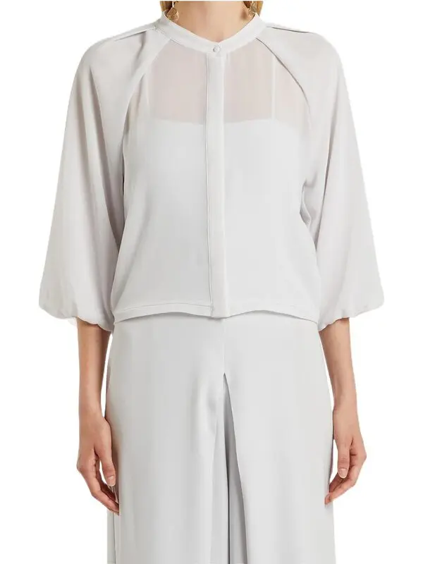 Marella Sheer Blouse With Concealed Front Fastening - No