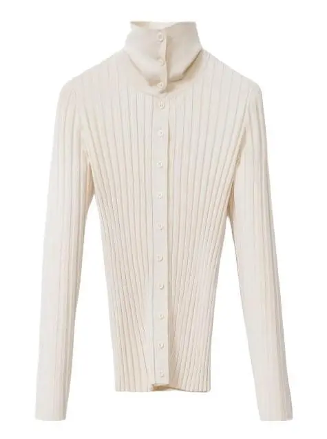 Fabiana Filippi Lapel Knitted Cardigan - White