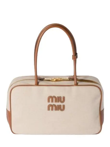 Miu Miu Beau Shoulder Bag - Nude