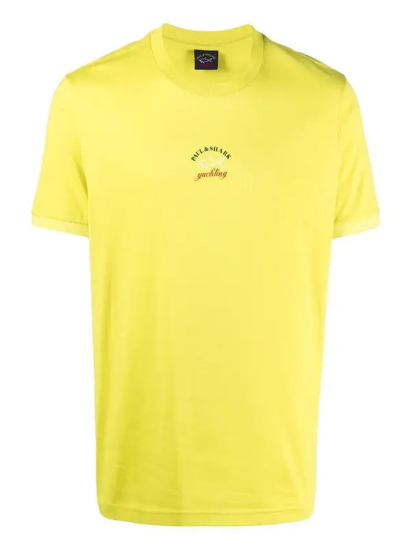 PAUL  SHARK Logo Print T-shirt - Yellow
