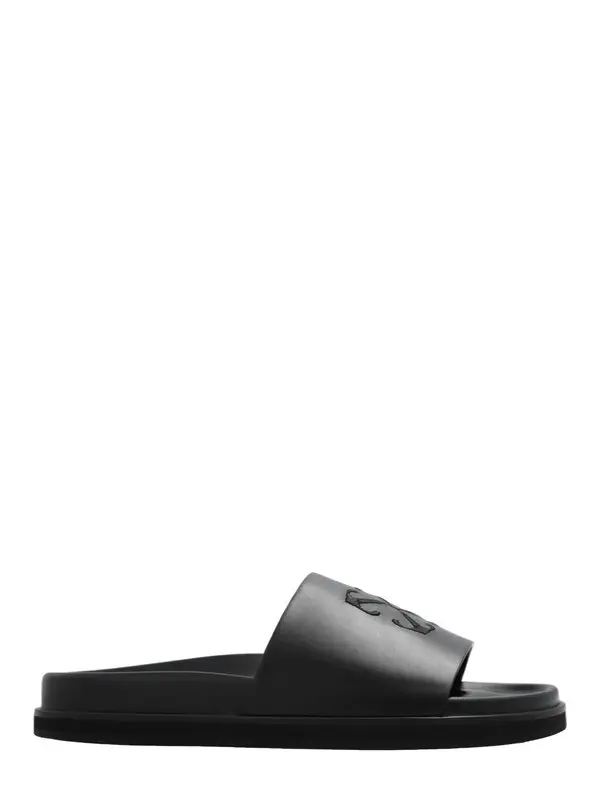 Off-White Pool Time Slip-on Slides - Black