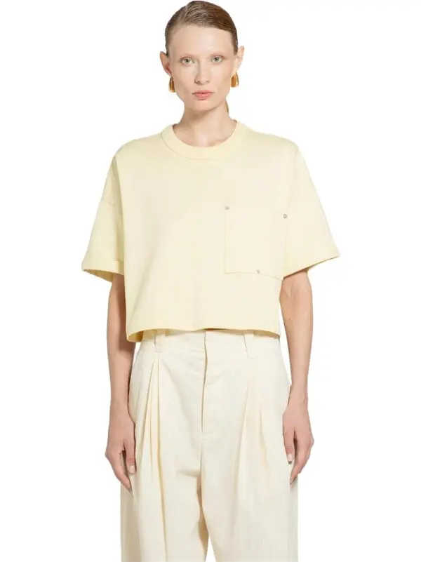 Bottega Veneta Cropped Crewneck T-shirt - White