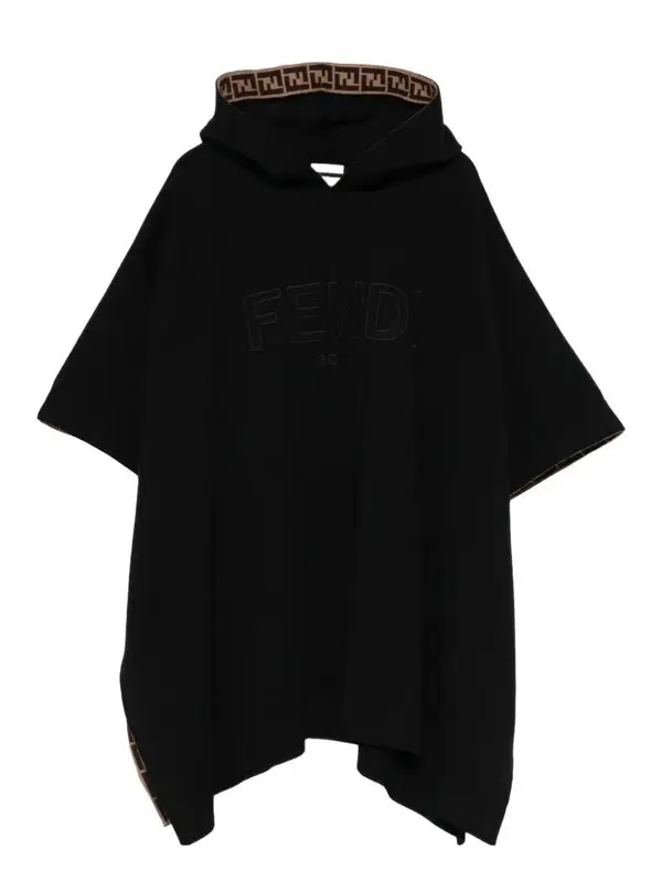 Fendi Hooded Cloak - Black