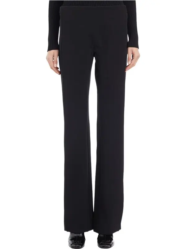 COURREGES Pleated Wide-leg Pants - Black