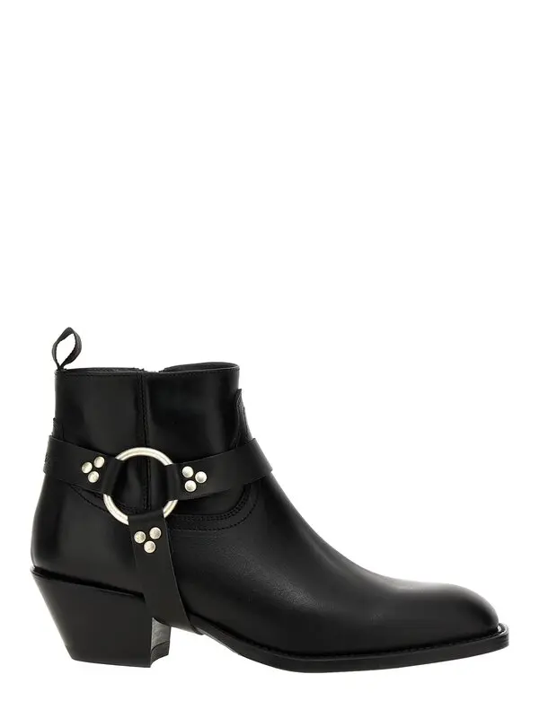 SONORA Dulce Belt Ankle Boots - Black