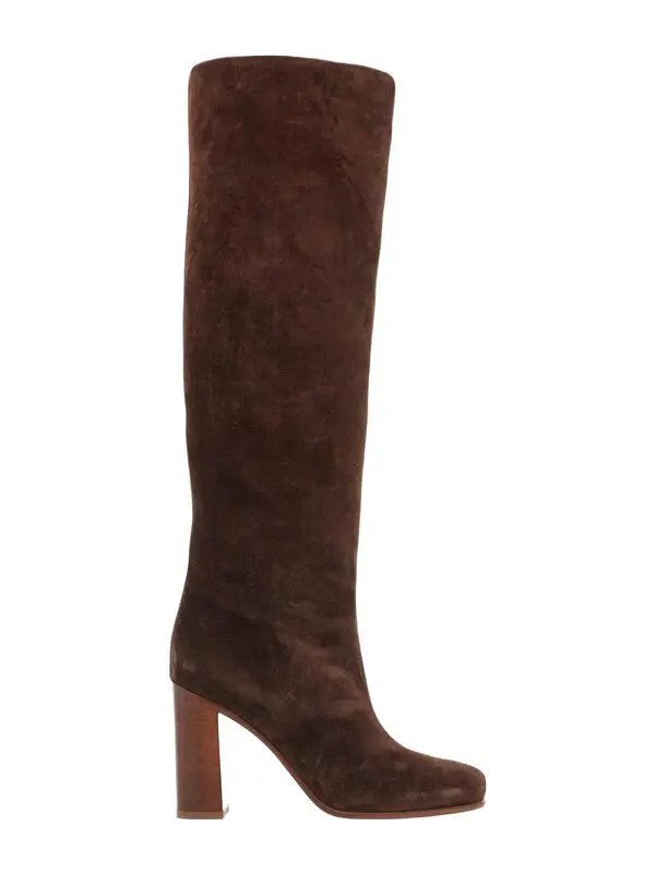 Khaite Willow Round Toe Heeled Boots - Black