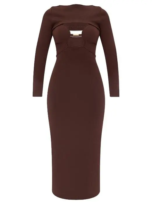 Cult Gaia Long Sleeve Dress With Cut-out Detail - Red