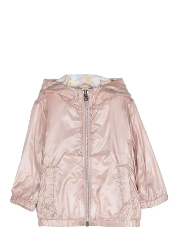 Herno Hooded Rain Jacket With Logo Lining - Nude
