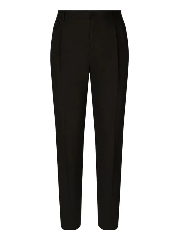 Dolce & Gabbana Tapered-leg Box-pleat Trousers - Black