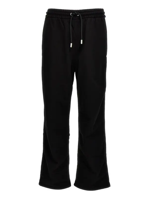 Off-White Drawstring Straight Leg Trousers - Black