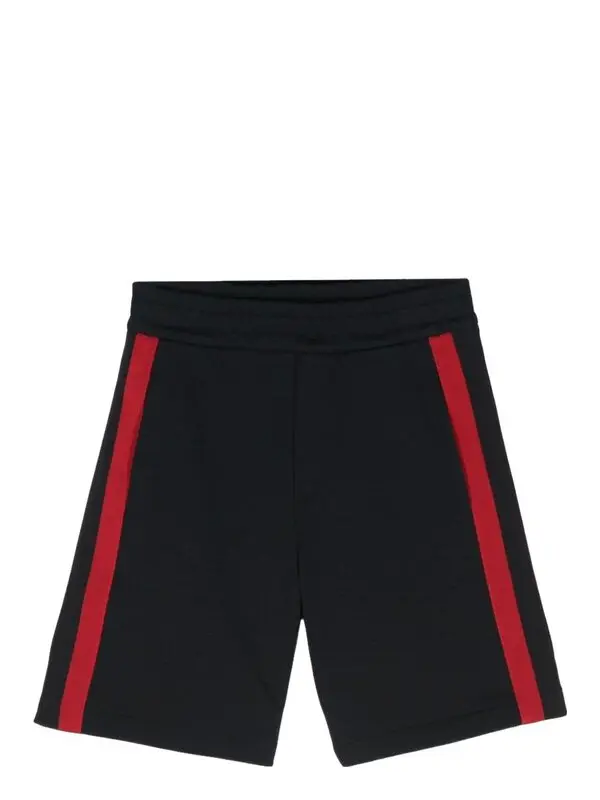 Moncler Shorts With Logo Patch - Midnight Blue