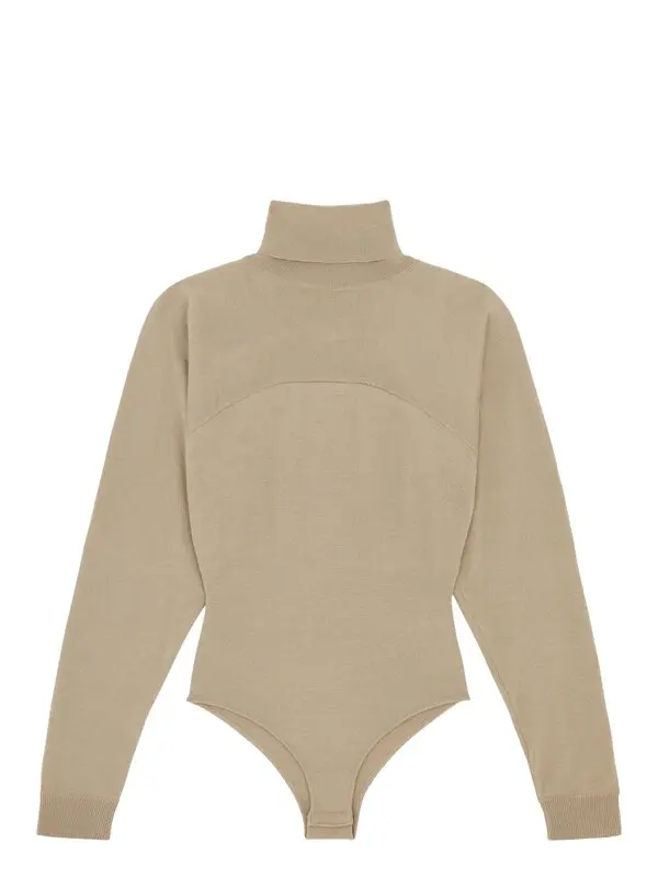 MAISON MARGIELA High-neck Bodysuit - Pink Beige