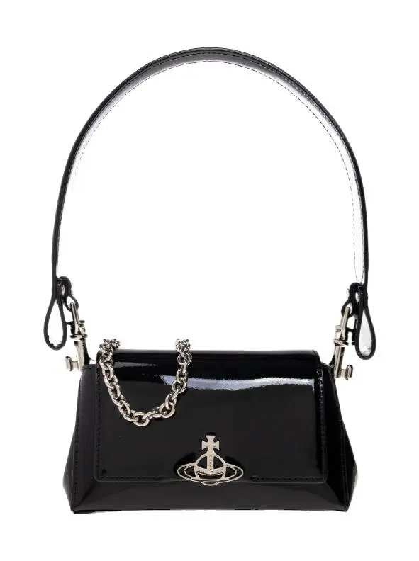 VIVIENNE WESTWOOD Orb Embellished Top Handle Shoulder Bag - Black