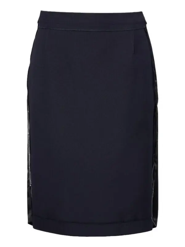 MAISON MARGIELA Raw Hem Midi Skirt - Blue