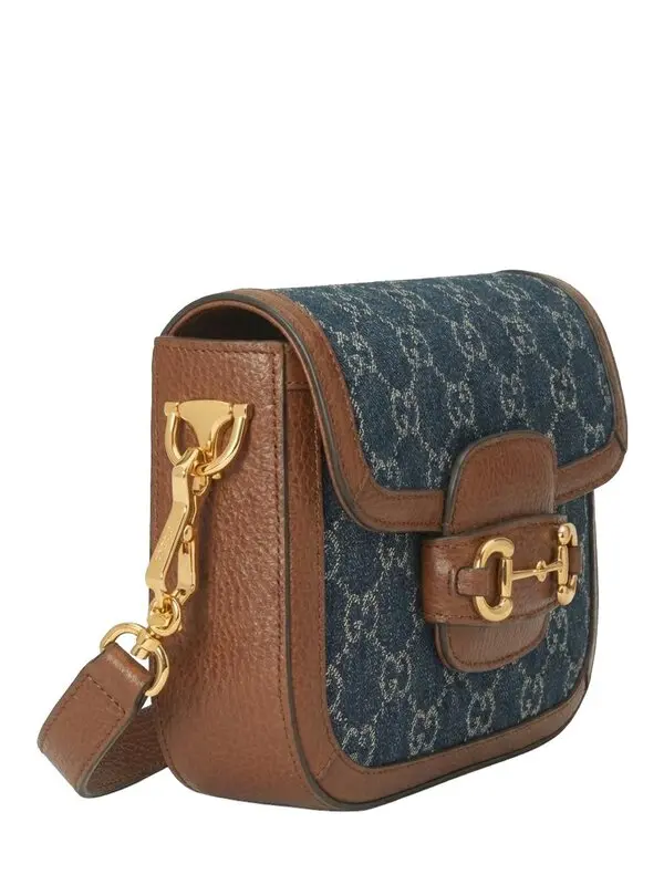 Gucci Horsebit Denim Mini Bag - Black