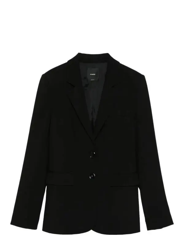 Pinko Notched Lapel Blazer - Black